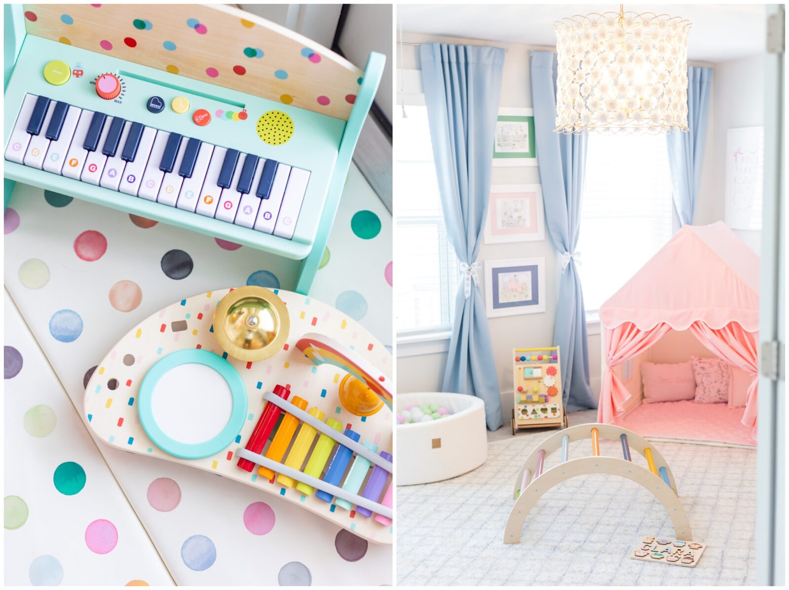 Pastel Girly Playroom Inspiration | Hope Taylor Photography